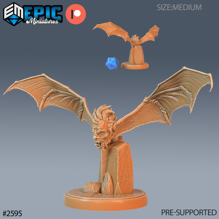 3D Printable Flying Head Set / Undead Bat Fighter / Blood Beast ...