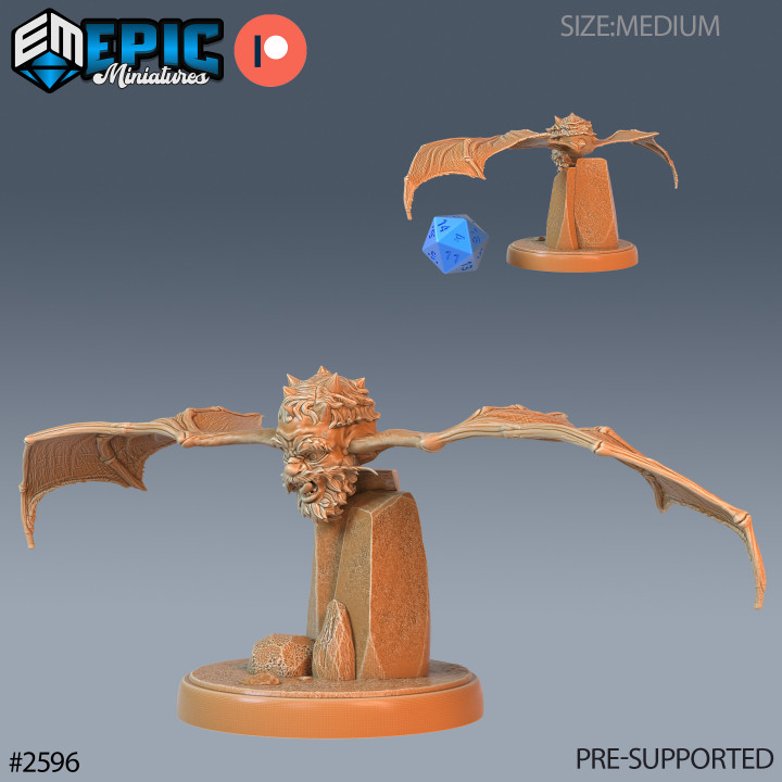 3D Printable Flying Head Set / Undead Bat Fighter / Blood Beast ...