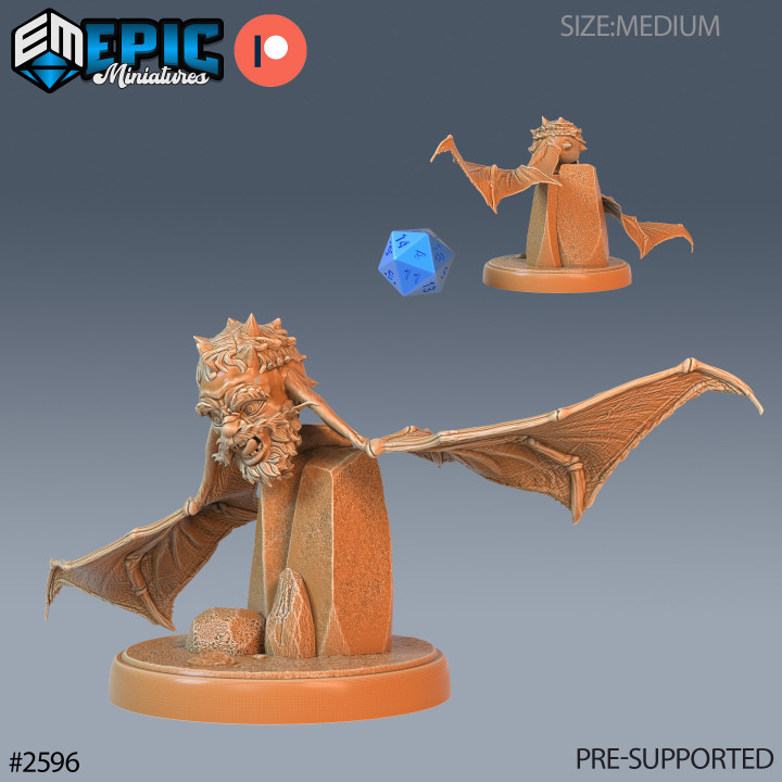 3D Printable Flying Head Set / Undead Bat Fighter / Blood Beast ...