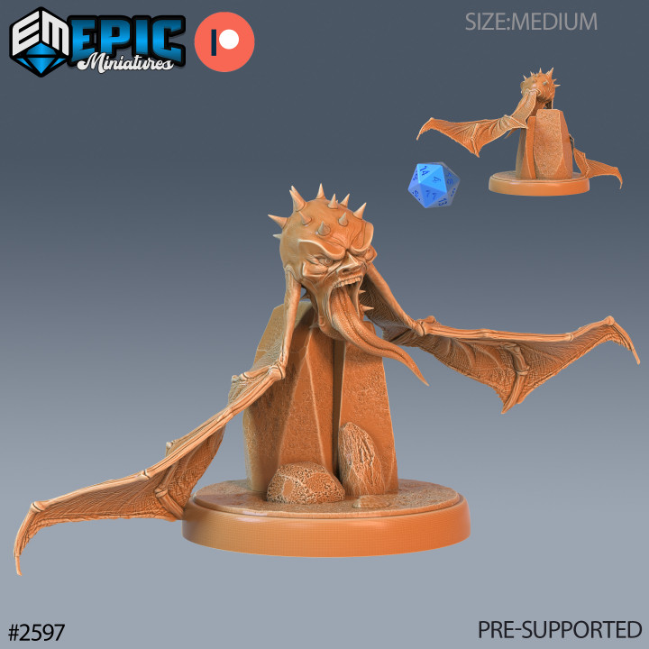 3D Printable Flying Head Set / Undead Bat Fighter / Blood Beast ...