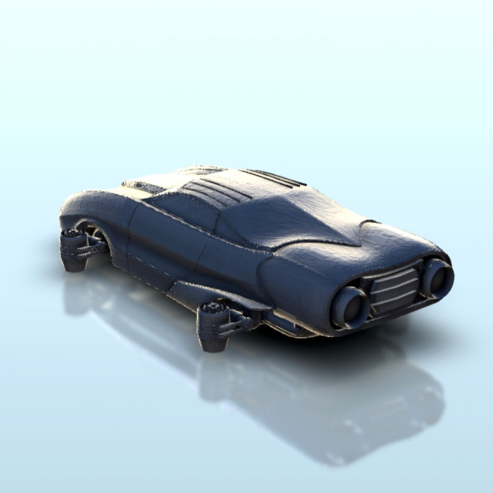 3D Printable Flying car with reactors 6 - Scifi Science fiction SF ...