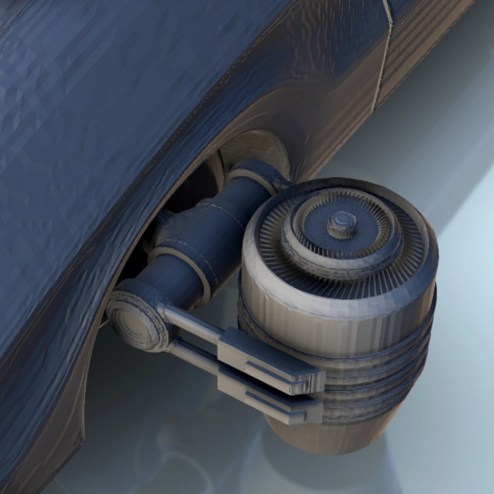 3D Printable Flying car with reactors 6 - Scifi Science fiction SF ...