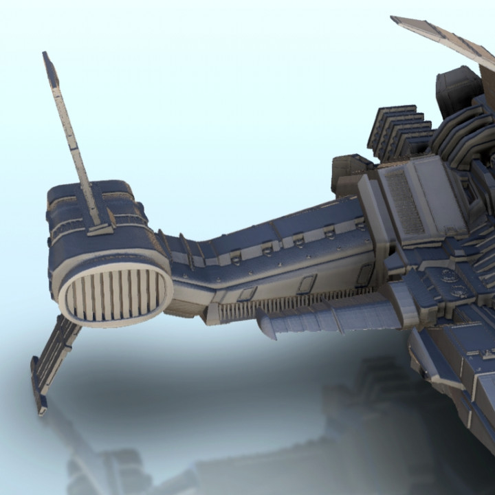 3D Printable Sabazios spaceship 7 - Scifi Science fiction SF Warhordes ...