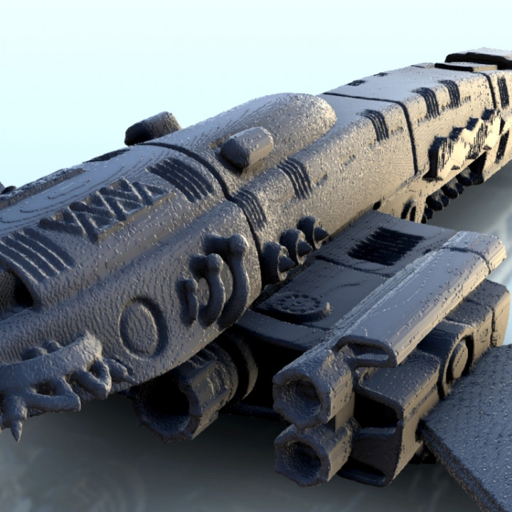 3D Printable Styx spaceship 12 - Scifi Science fiction SF Warhordes ...