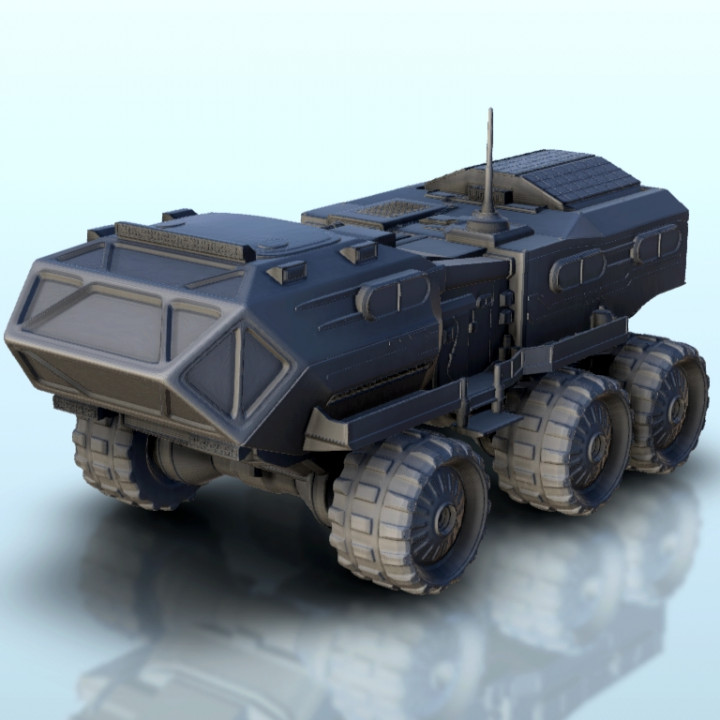 3D Printable All-terrain SF vehicle on wheels 13 - Scifi Science ...