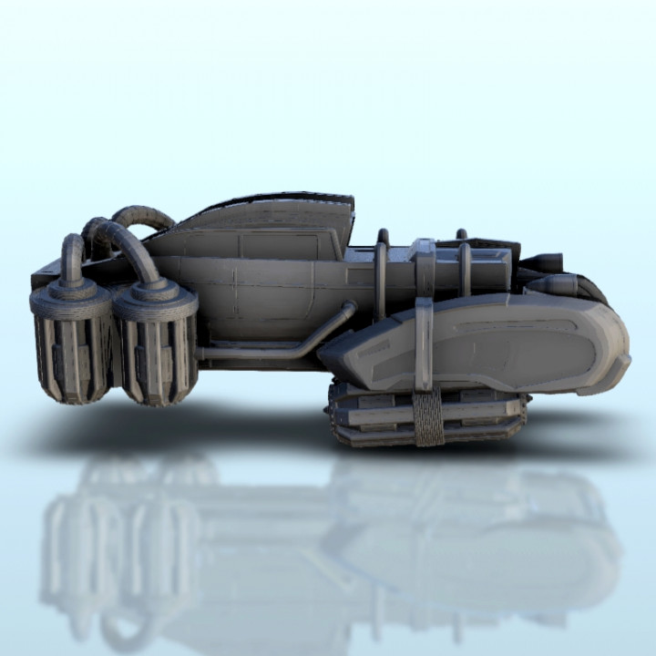 3D Printable SF flying car with tanks 18 - BattleTech MechWarrior Scifi ...