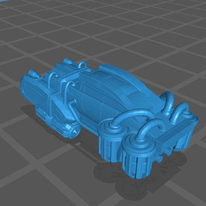 3D Printable SF flying car with tanks 18 - BattleTech MechWarrior Scifi ...
