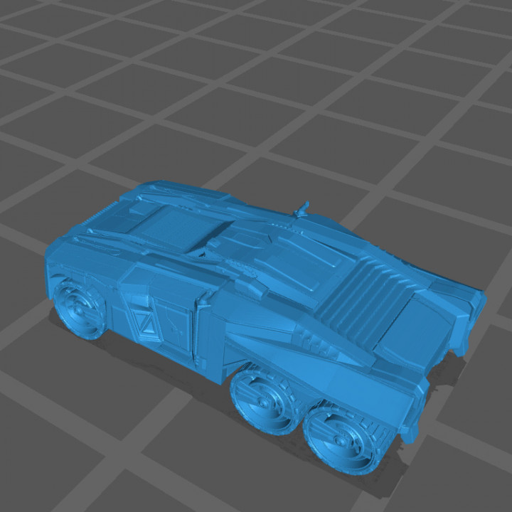 3D Printable Massive SF vehicle on 6 wheels - BattleTech MechWarrior ...