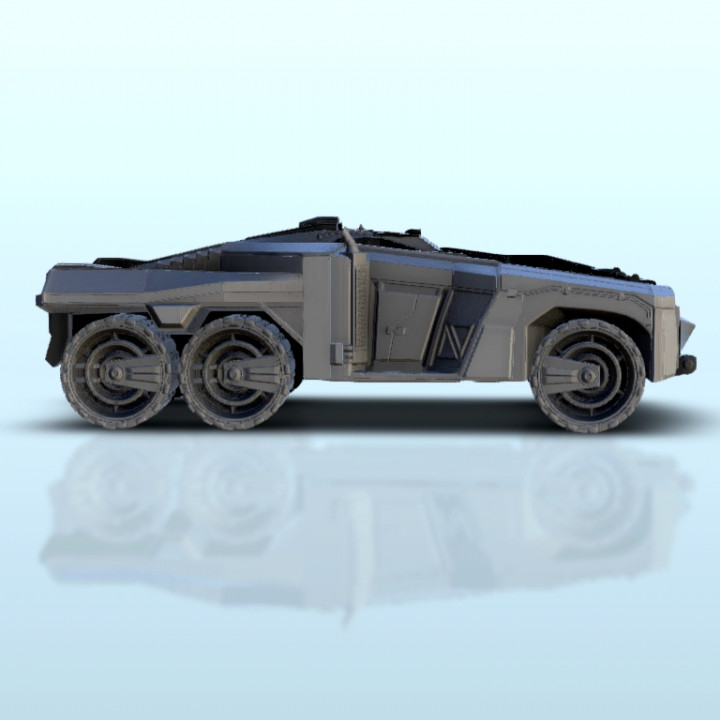 3D Printable Massive SF vehicle on 6 wheels - BattleTech MechWarrior ...