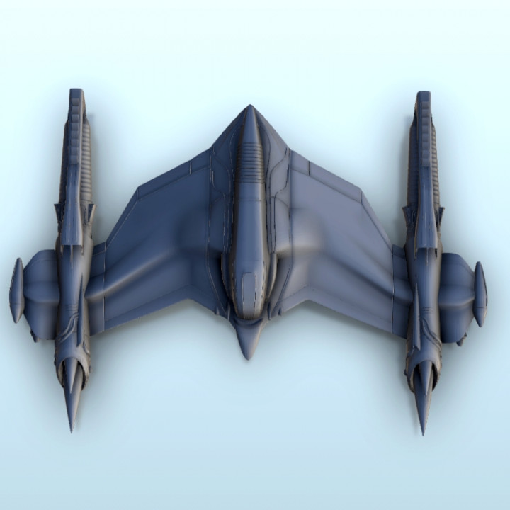 3D Printable Thetis spaceship 32 - Scifi Science fiction SF Warhordes ...