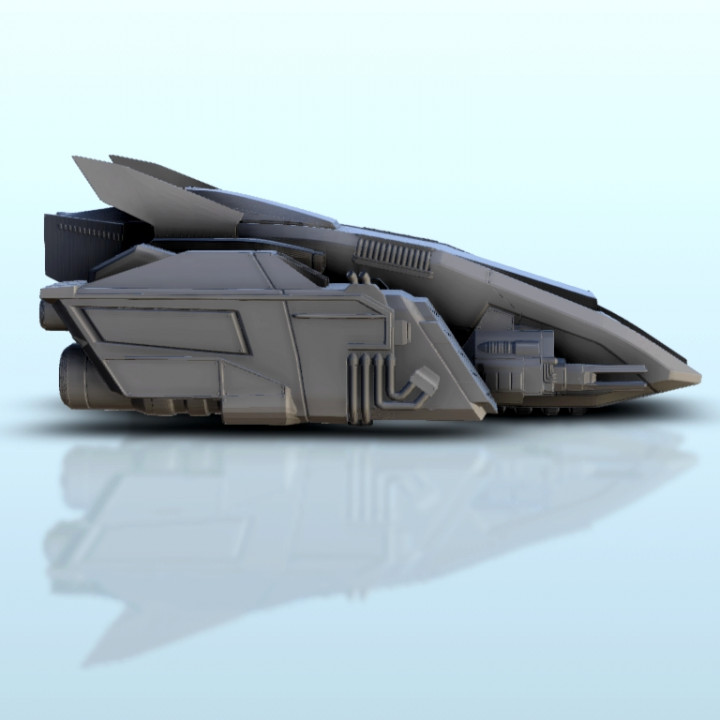 3D Printable Thaumas spaceship 33 - Scifi Science fiction SF Warhordes ...