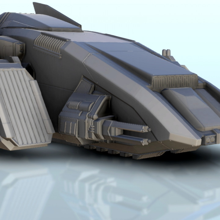 3D Printable Thaumas spaceship 33 - Scifi Science fiction SF Warhordes ...