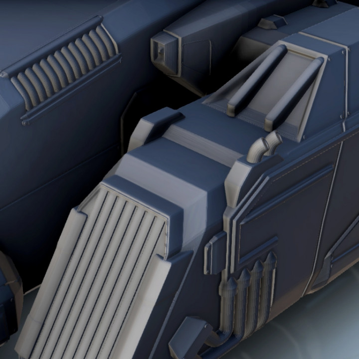 3D Printable Thaumas spaceship 33 - Scifi Science fiction SF Warhordes ...