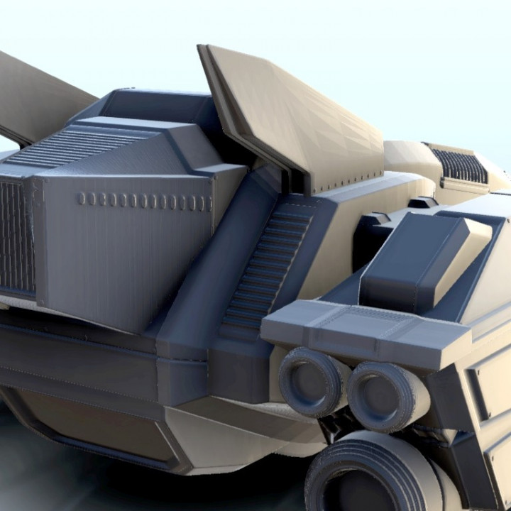 3D Printable Thaumas spaceship 33 - Scifi Science fiction SF Warhordes ...