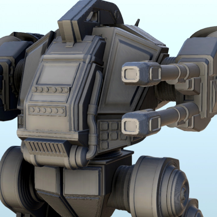3D Printable Polemos war robot 34 - Scifi Science fiction SF Warhordes ...