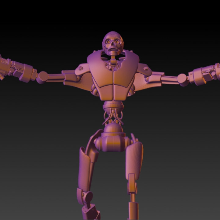 3D Printable cyberpunk bot warrior - Rpg by Master