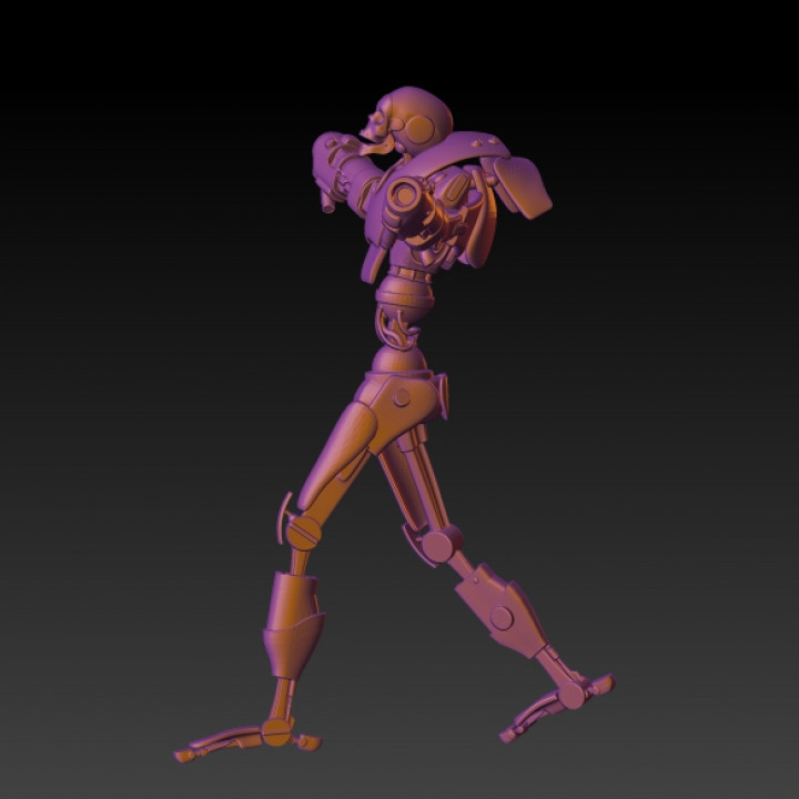 3D Printable cyberpunk bot warrior - Rpg by Master