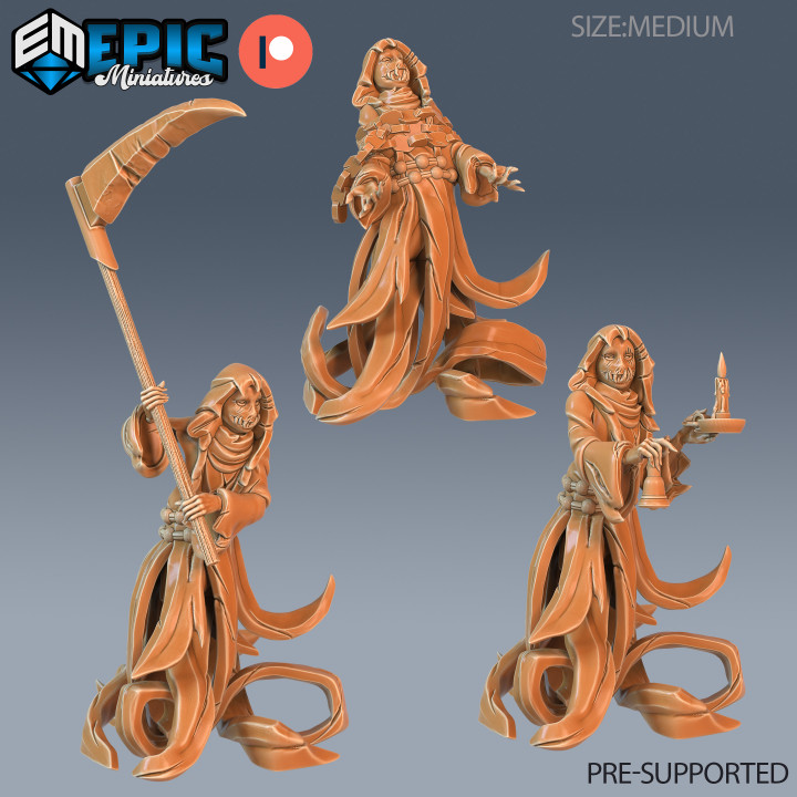 3D Printable Castle Poltergeist Set / Vampire Ghost / Undead Spirit ...