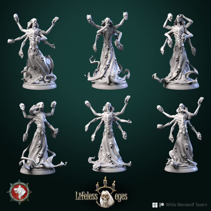 3D Printable Banshee reapers set 6 miniatures 32mm pre-supported + dnd ...