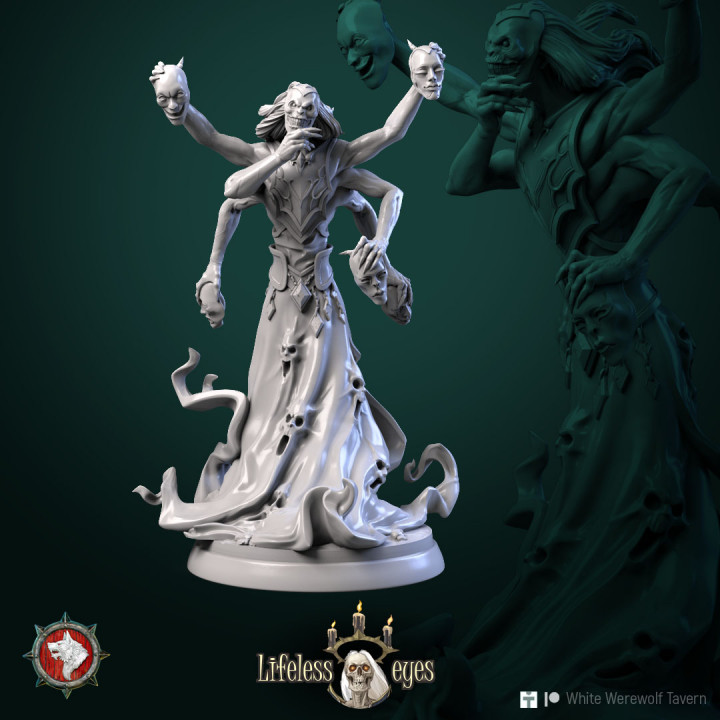 3D Printable Banshee reapers set 6 miniatures 32mm pre-supported + dnd ...