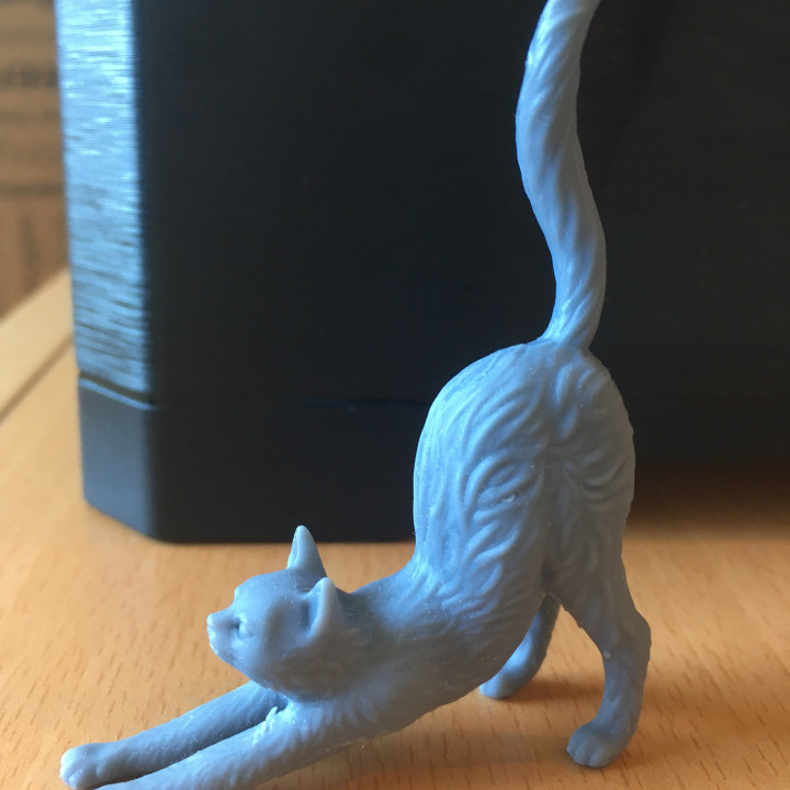3D Printable Cat stretching by Animals & Creatures Minis