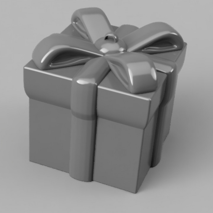 3D Printable Gift box christmas tree ornament by Peter Pirbus