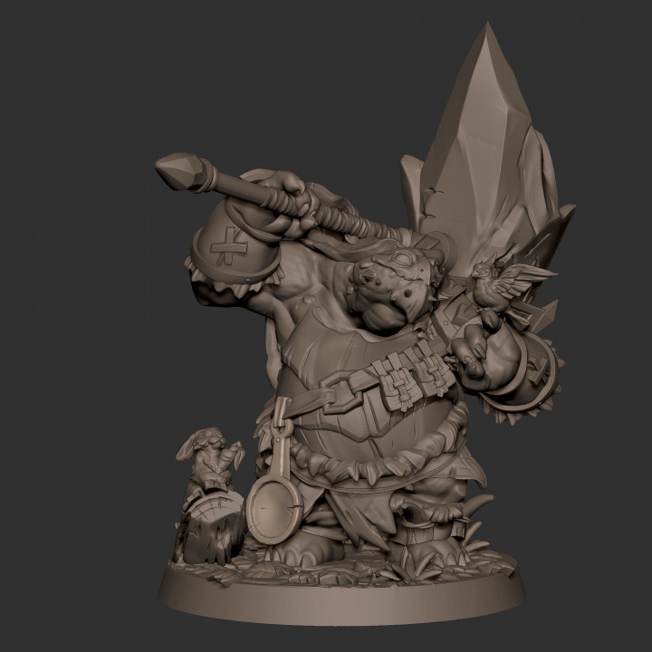 3D Printable Tortle Barbarian by Bite the Bullet