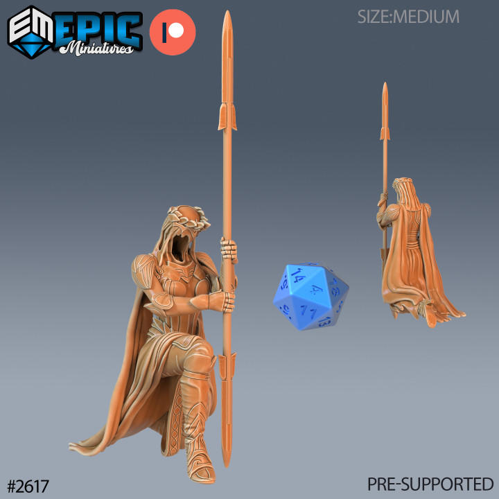 3D Printable Wraith Female Set / Undead Warrior / Darkness Elemental ...