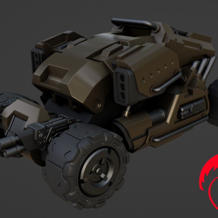 3D Printable The Puma - Fast Attack Vehicle by Dungeons and Dreadnoughts