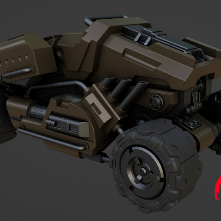 3D Printable The Puma - Fast Attack Vehicle by Dungeons and Dreadnoughts