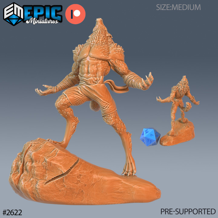 3D Printable Werewolf Cursed Set / Man Wolf Hybrid / Chaotic Evil ...