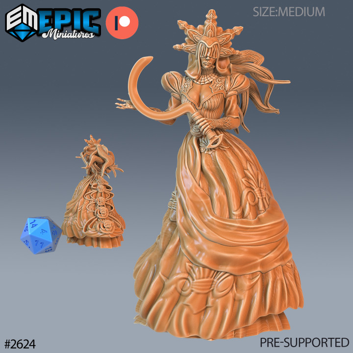3D Printable Dark Bride / Evil Female Vampire / Undead Lady / Blood ...