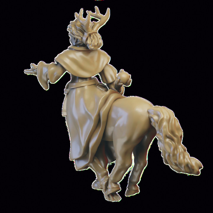 3D Printable Centaur Wizard Miniature (32mm, modular) by Juhász Gergely