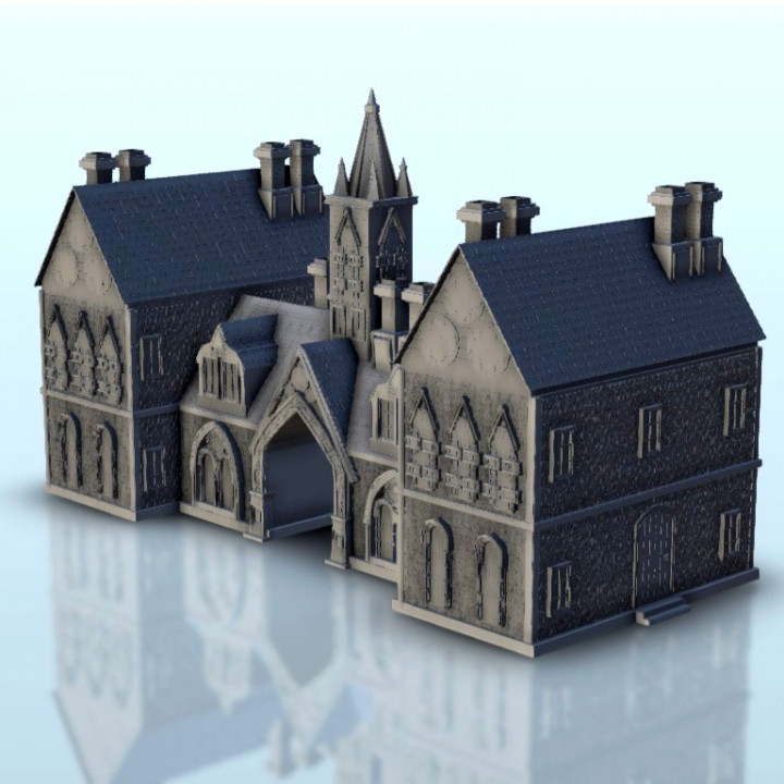 3D Printable Gothic building with arch 2 - Middle Age SAGA Medieval ...