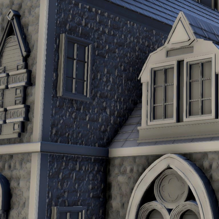 3D Printable Gothic building with arch 2 - Middle Age SAGA Medieval ...