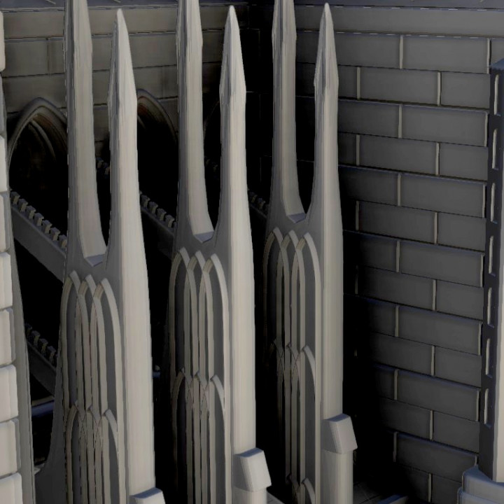 3D Printable Gothic church with bell tower 15 - Middle Age SAGA ...