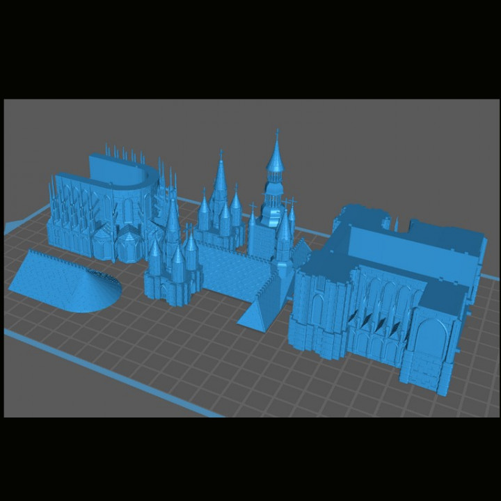 3D Printable Gothic church with bell tower 15 - Middle Age SAGA ...