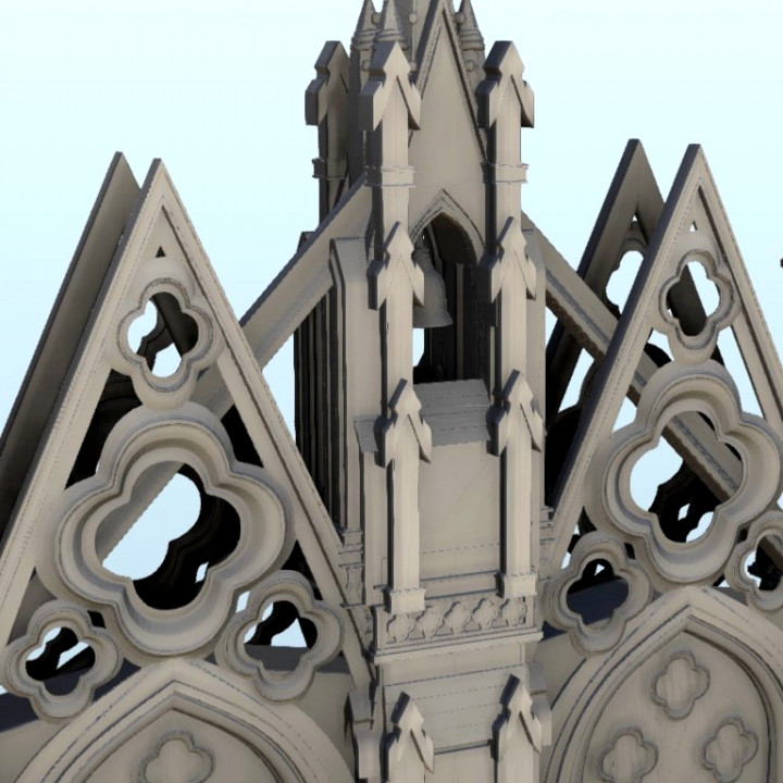 3D Printable Gothic building with sophisticated arch 19 - Middle Age ...