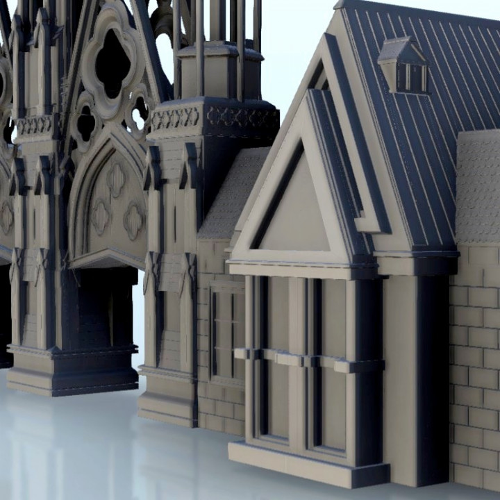 3D Printable Gothic building with sophisticated arch 19 - Middle Age ...