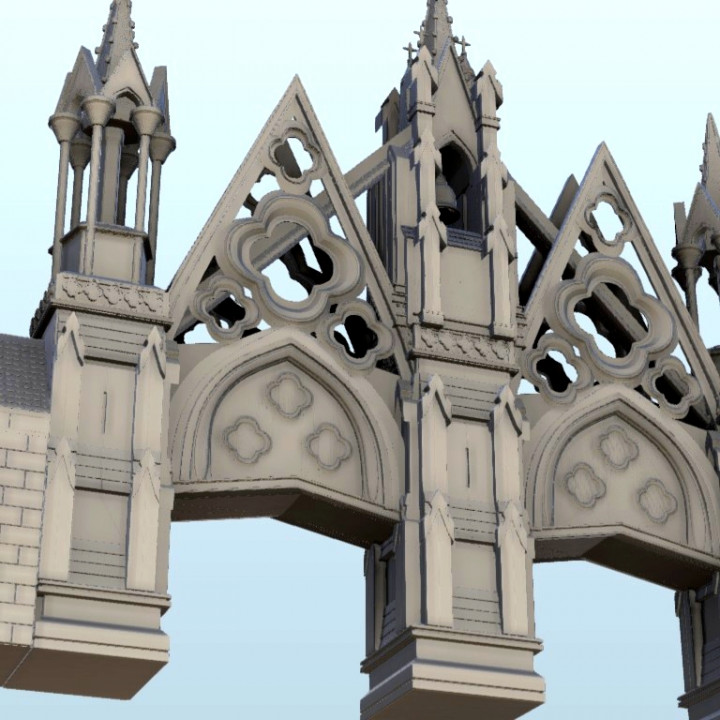 3D Printable Gothic building with sophisticated arch 19 - Middle Age ...