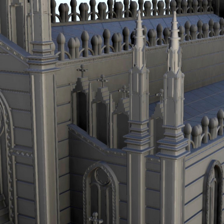 3D Printable Gothic Christian church - Middle Age SAGA Medieval Fantasy ...