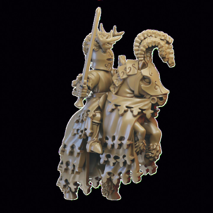 3D Printable Green Knight Miniature (32mm, modular) by Juhász Gergely