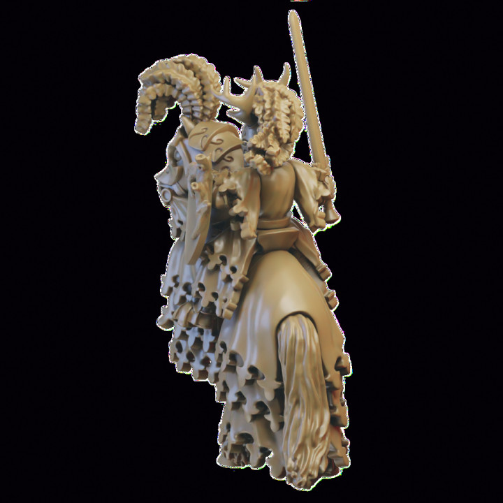 3D Printable Green Knight Miniature (32mm, modular) by Juhász Gergely