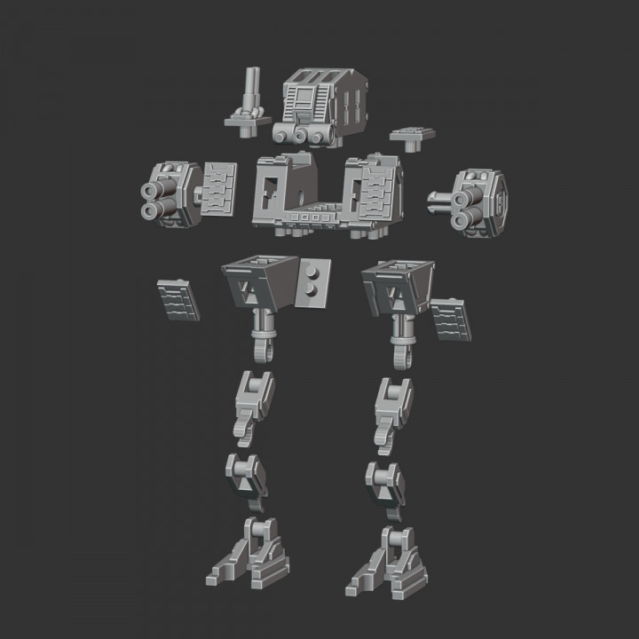 3D Printable Mech HM44 - Moving Joints by TheSurrealFactory