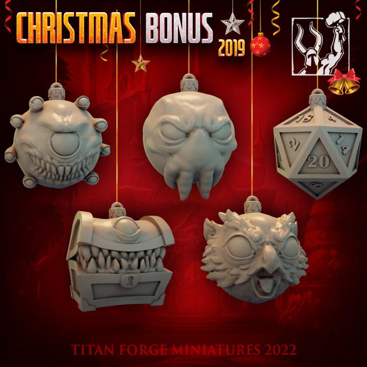 3D Printable Christmas Tree Decoration Bundle (Sets 1-3) by Titan Forge ...