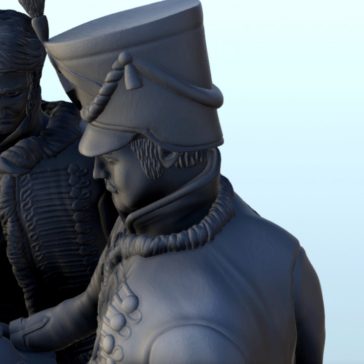 3D Printable French napoleonic officers with map 6 - Great Army ...
