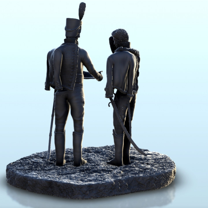 3D Printable French napoleonic officers with map 6 - Great Army ...