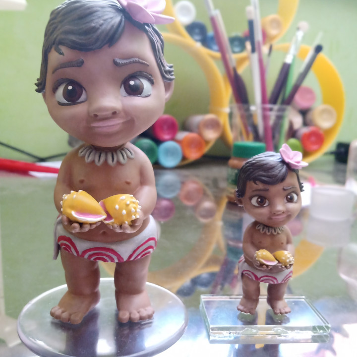 3D Printable moana baby fan art by Igor Costa de Faria