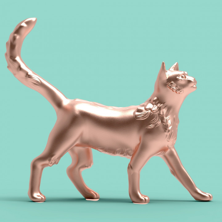 3D Printable Happy Cat by M3DM