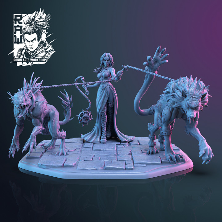 3D Printable Nenia Triumphant - Bride of Frankenstein with Chupacabra ...